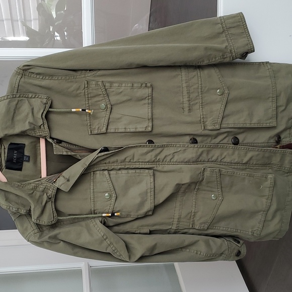 J. Crew | Jackets & Coats | Jcrew Utility Jacket With Hood | Poshmark